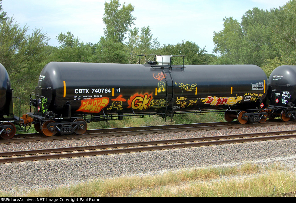 CBTX 740764 New ethanol tank car on the BNSF